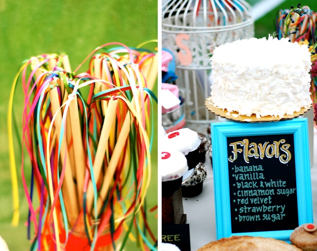 diy ribbon wedding feature