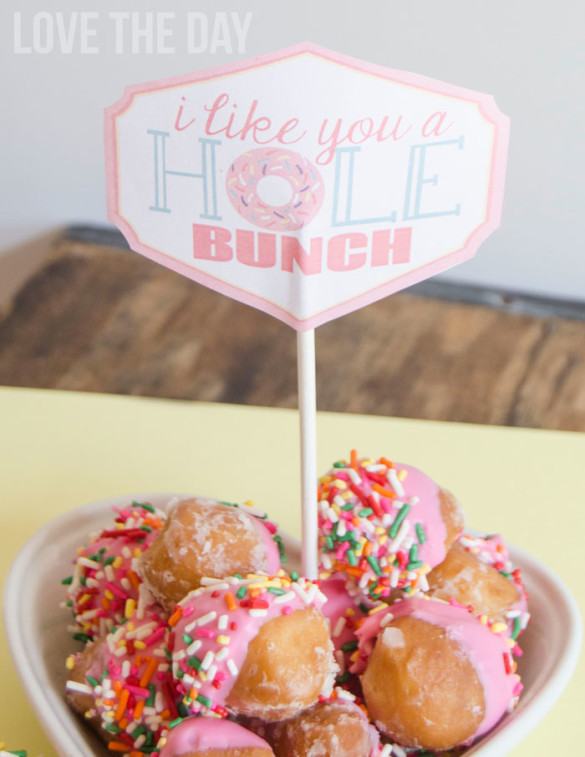 'I Like You A Hole Bunch' Donut Valentine FREE Printable