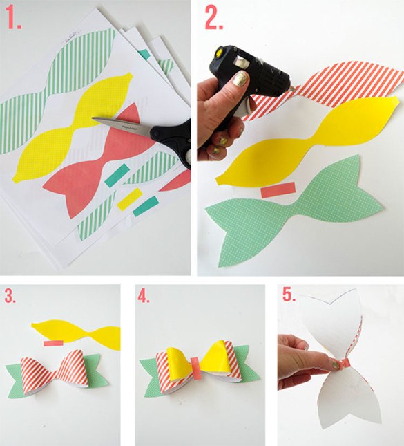 How To Make A Bow Out Of Paper:: Tutorial & Free Printable