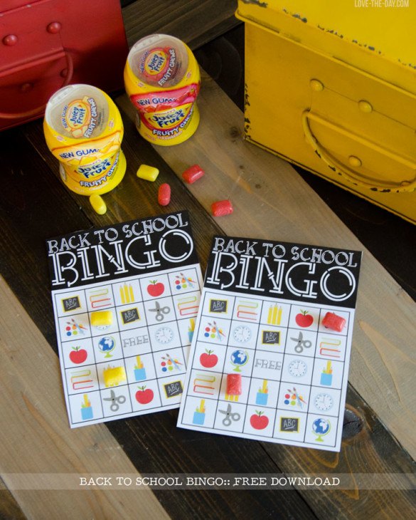 Back To School Bingo FREE Printable by Lindi Haws of Love The Day