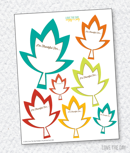DIY Thankful Tree Printable Leaves By Lindi Haws Of Love The Day
