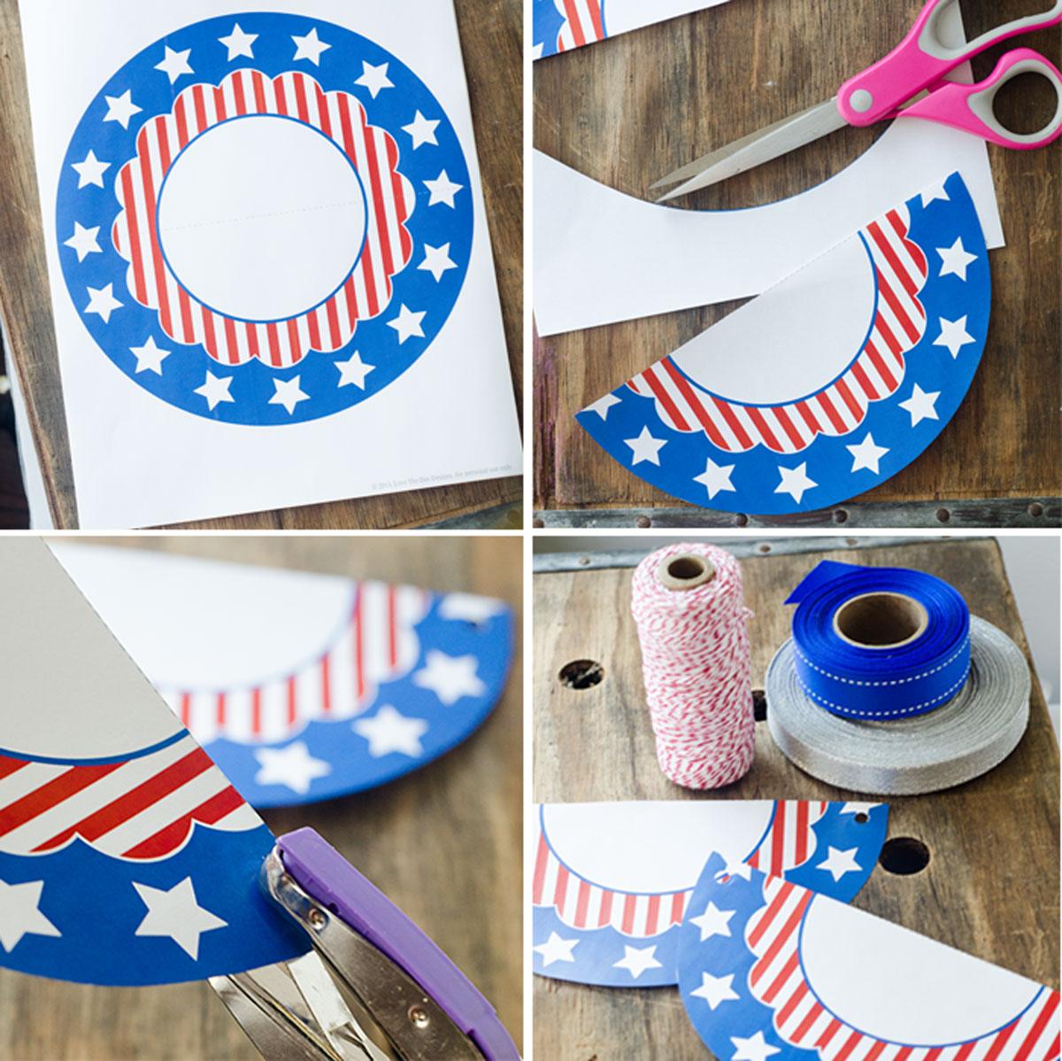 Free Printable 4th of July Bunting by Lindi Haws of Love The Day