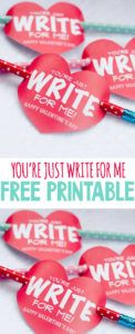 'You're Just Write For Me' Pencil Valentine Tag & Idea by Lindi Haws