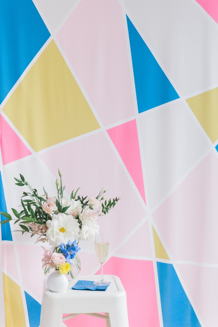 DIY Geometric Backdrop Ideas on Love The Day