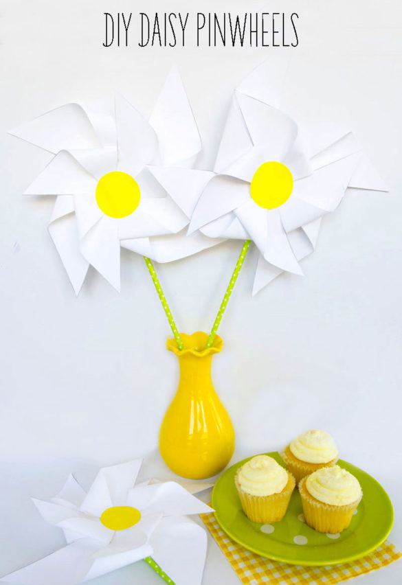 Daisy DIY Pinwheels by Lindi Haws of Love The Day