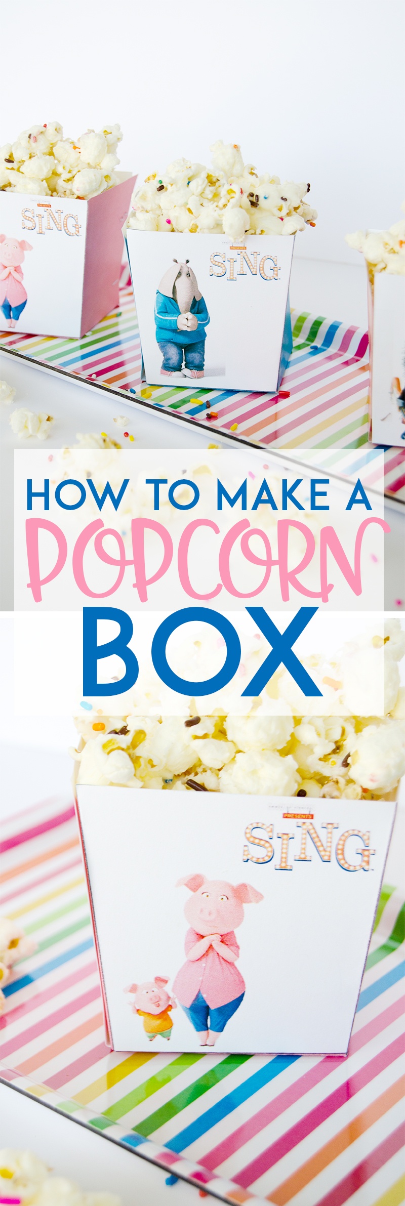 How To Make A Popcorn Box By Lindi Haws Of Love The Day
