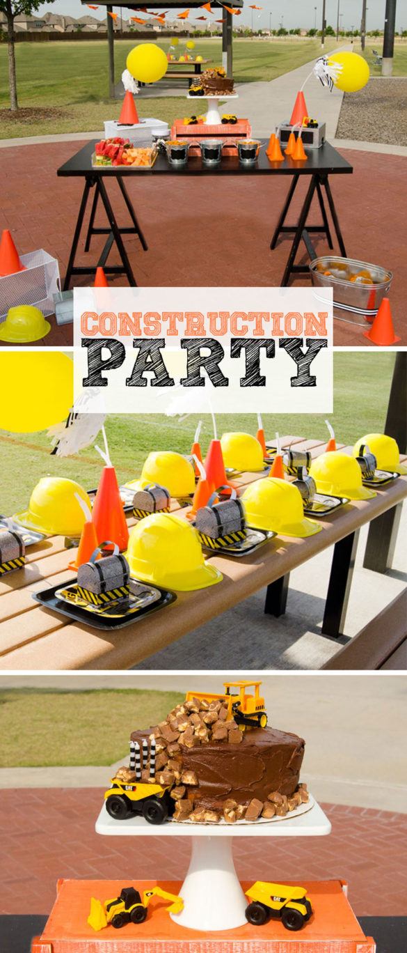 DIY Construction Party Ideas by Lindi Haws of Love The Day