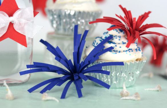 DIY Firework Cupcake Toppers by Amy Robison on Love the Day