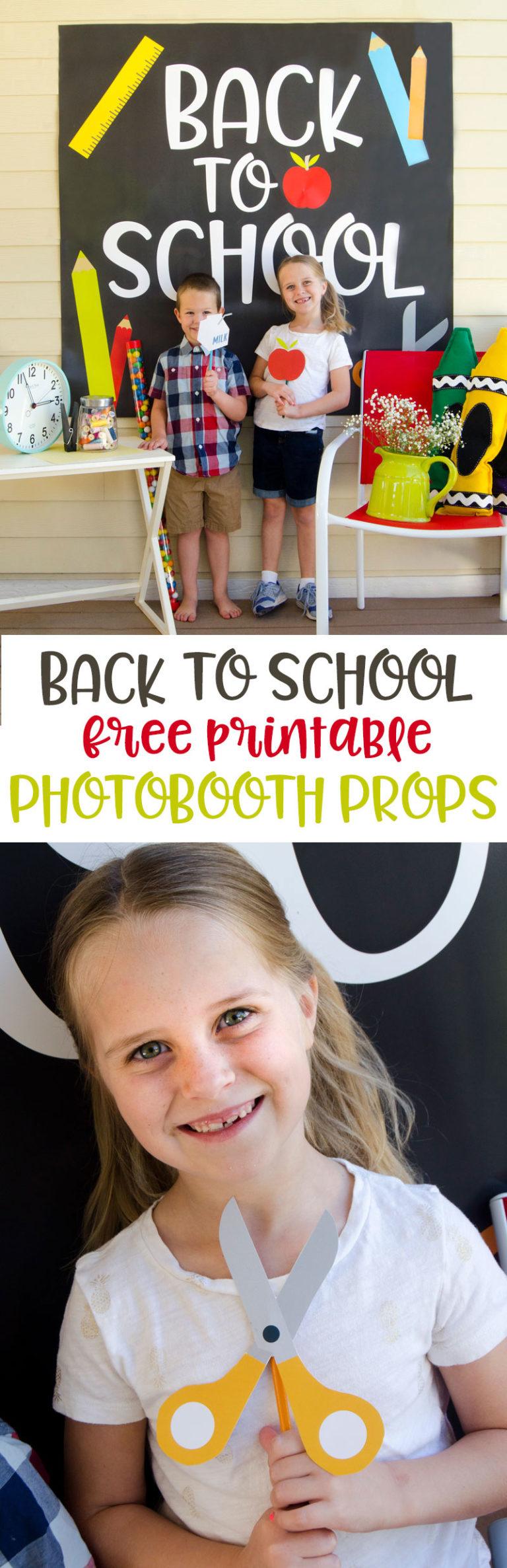 Back To School Printable Photo Booth Props - Love The Day