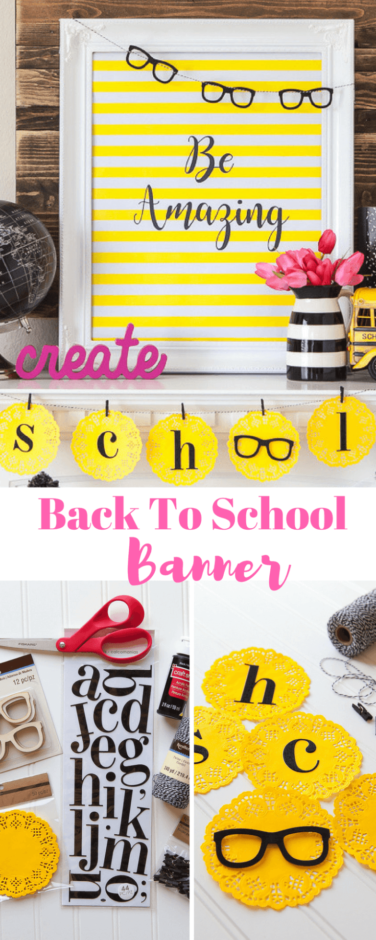 DIY Back to School Banner by Destro Photography on Love the Day