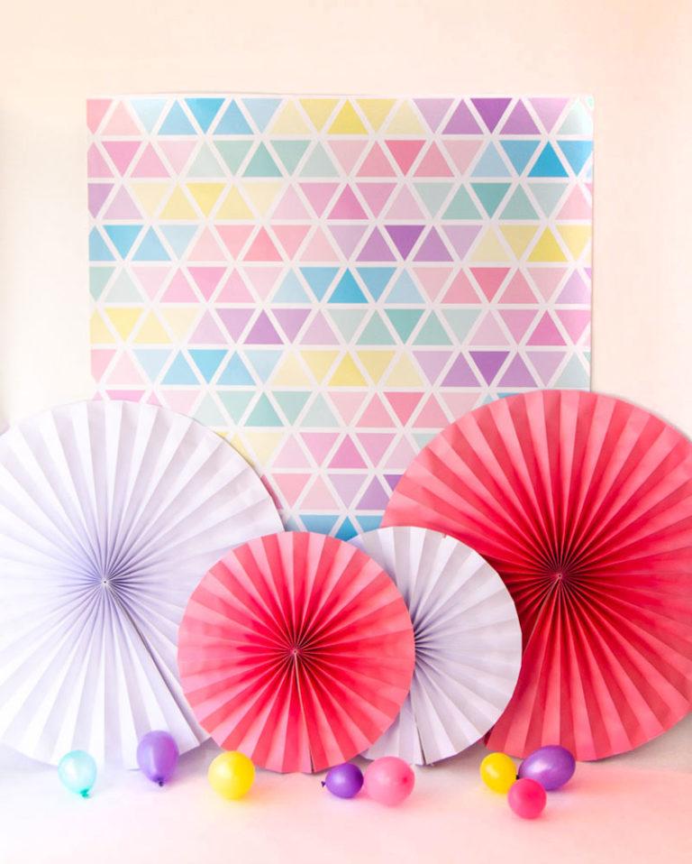 FREE Printable Rainbow Backdrop by Lindi Haws of Love The Day