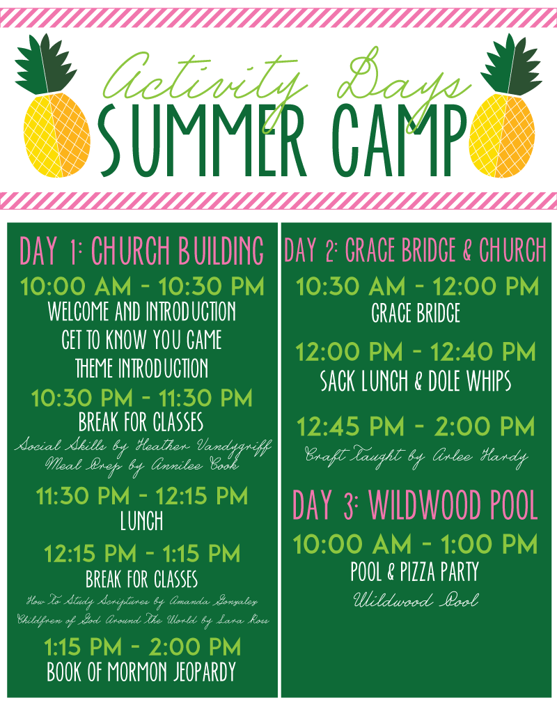 Activity Days Camp Ideas - Be A Pineapple by Lindi Haws of Love The Day
