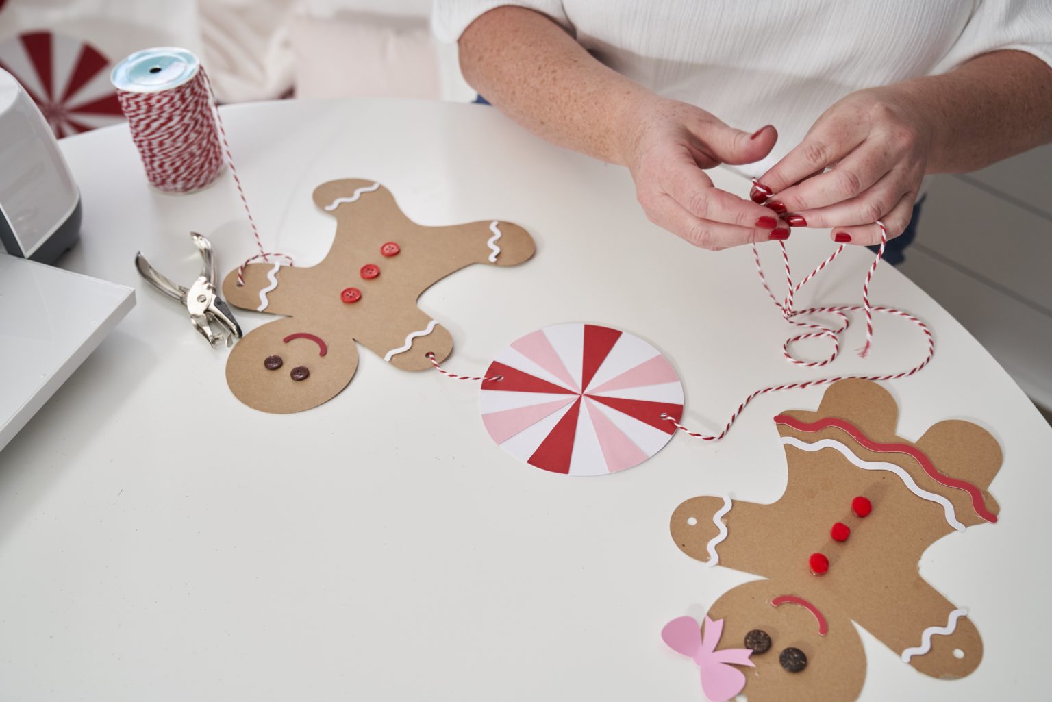 Paper Gingerbread Garland DIY Tutorial by Love The Day
