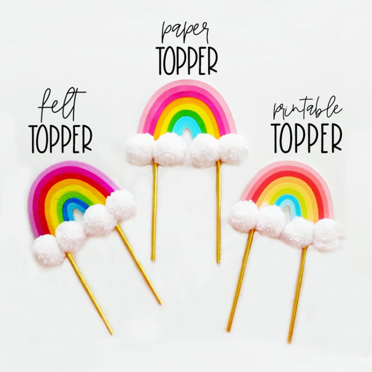 Rainbow Cake Topper Tutorial on Love The Day by Lindi Haws