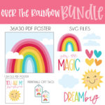 Digital Rainbow SVG BUNDLE with Printables by Love The Day